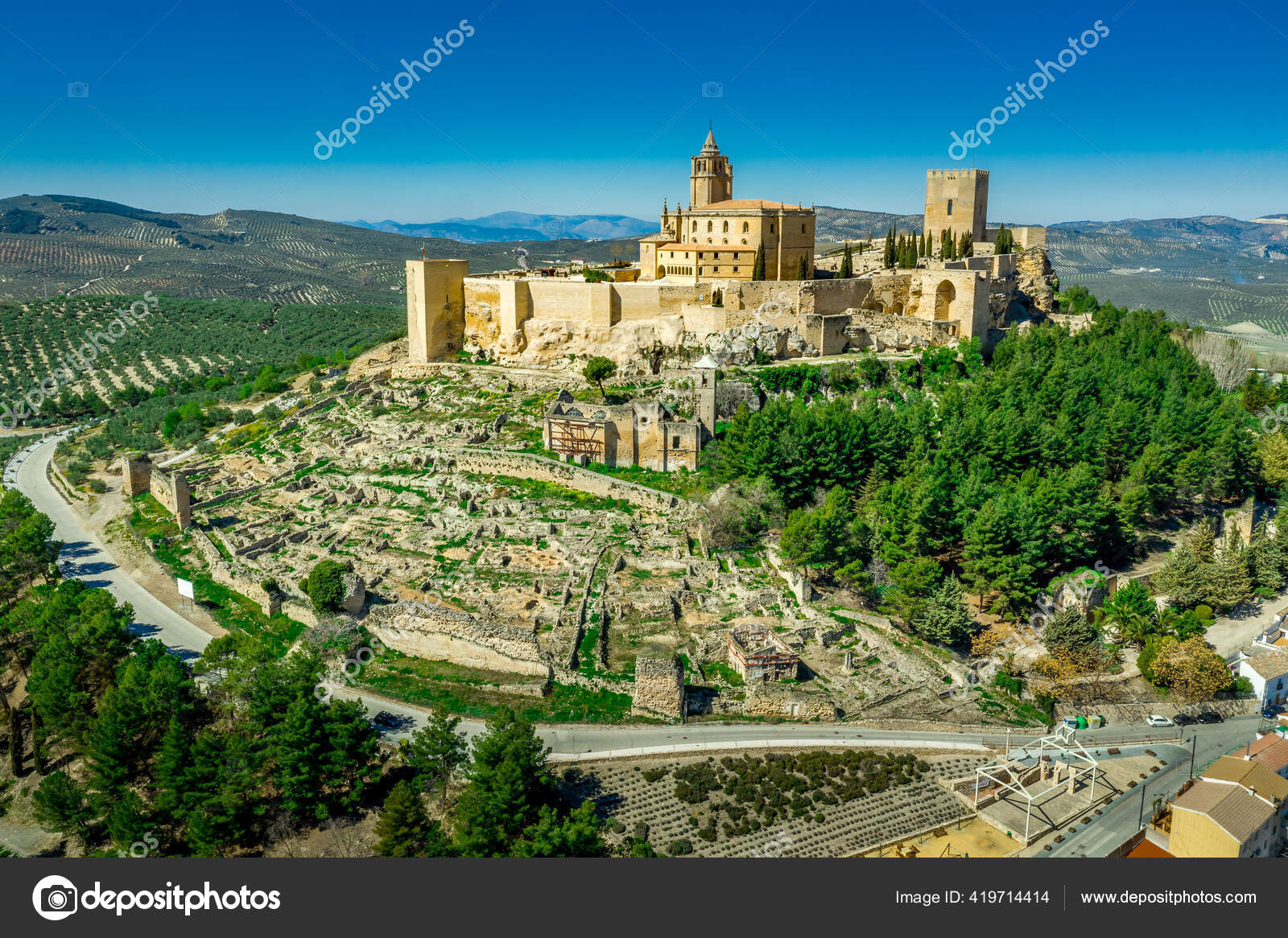 Aerial View Castillo Alcal Real Castle Alcala Real Province Jan Stock ...