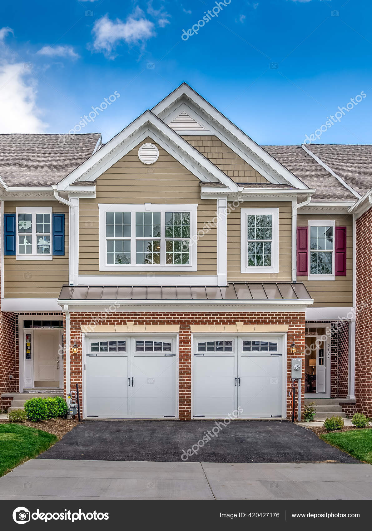 Aerial View Double Gable Roof Triangle Gable Decoration Elegant ...