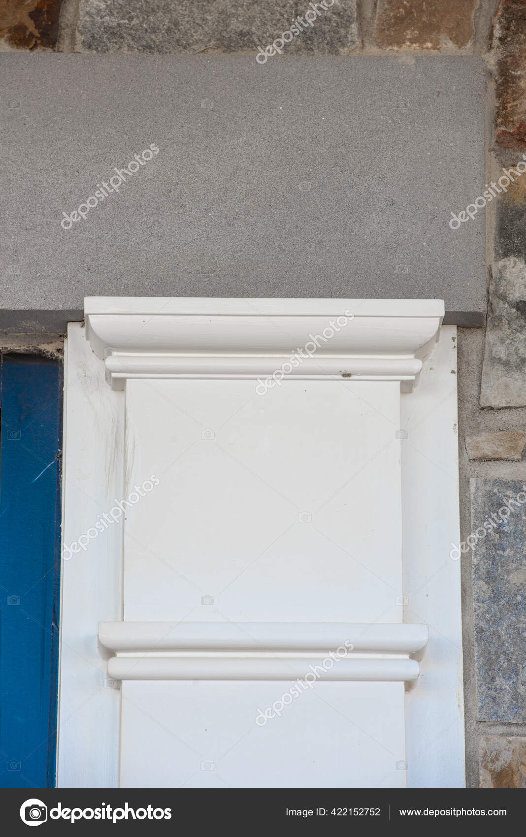 Decorative White Millwork Column Head Single Family Home Usa Stock ...