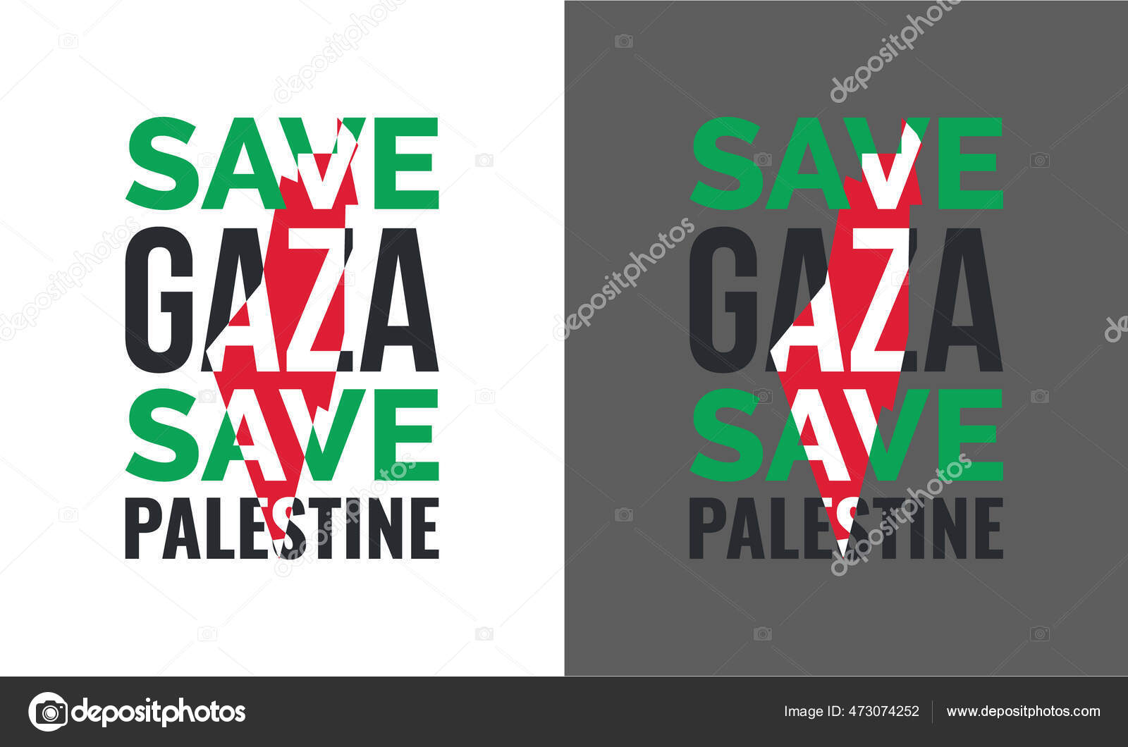 Gaza Palestine Typography Shirt Design Vector Stock Vector by ...