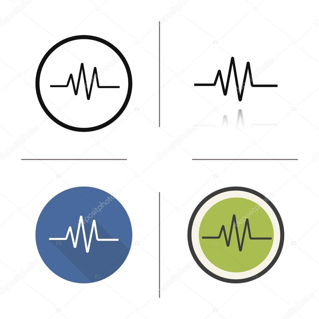Cardiogram icons Flat design — Stock Vector © bsd #117787682