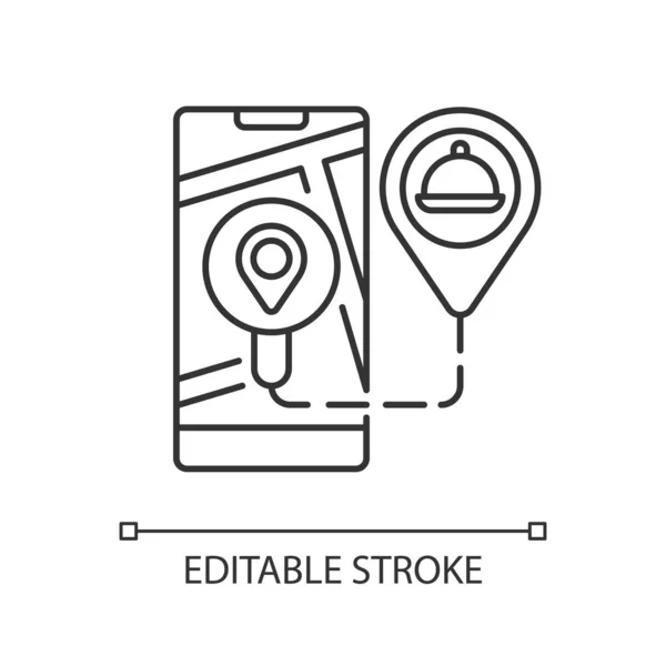 Location Tracking Linear Icon Trailing People Movement Gps Navigation ...