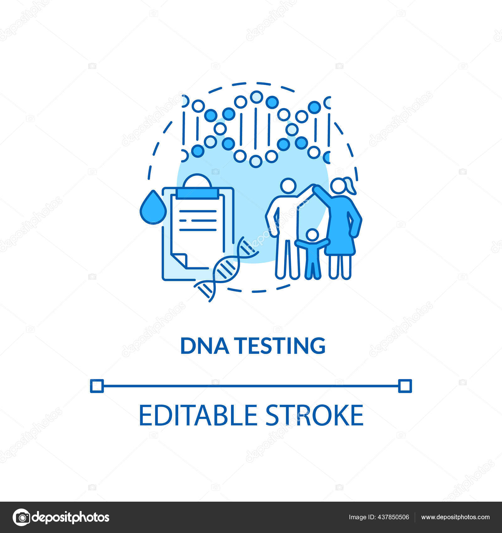 Dna Testing Concept Icon Top Testing Category Idea Thin Line Stock ...