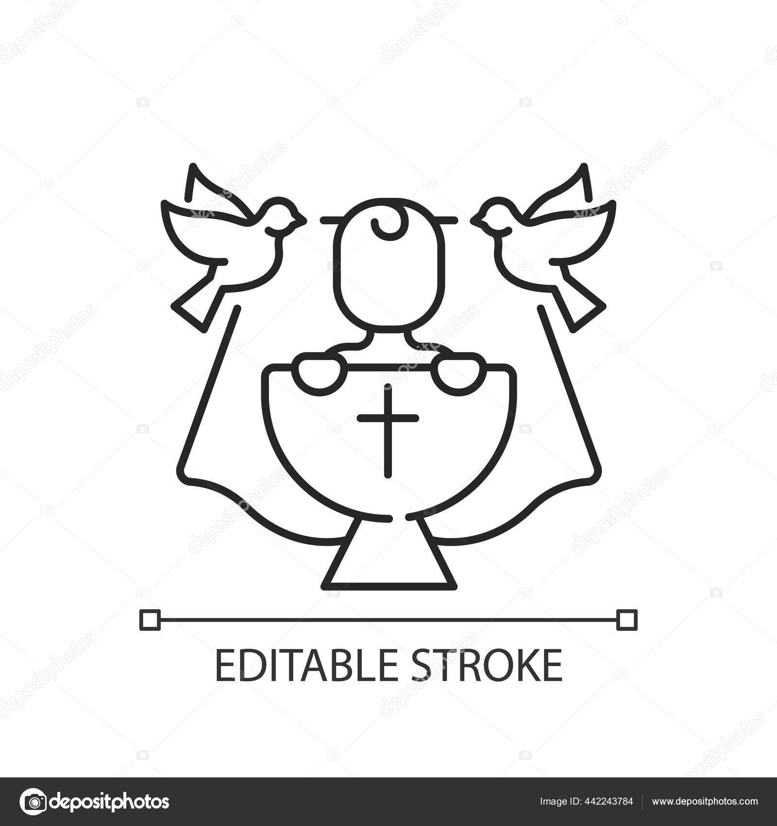 Símbolos Católicos Del Bautismo Del Bebé