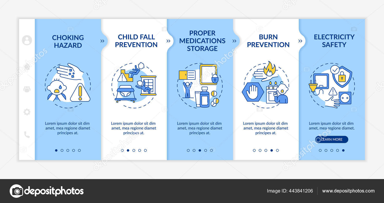 Childproofing Home Onboarding Vector Template Babyproof House Parental ...