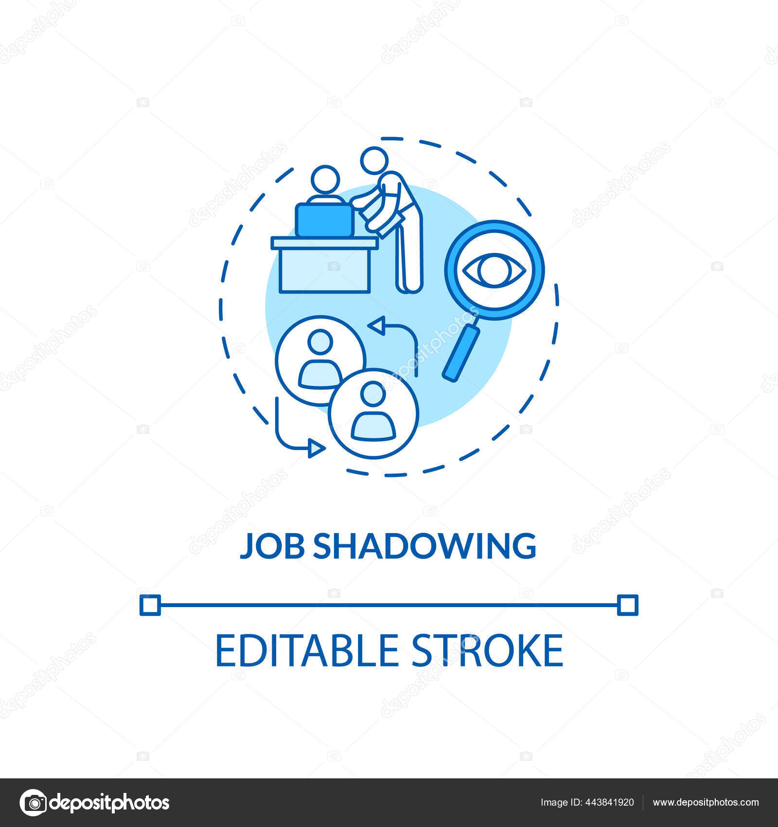 Job Shadowing Concept Icon Staff Training Type Idea Thin Line Stock ...
