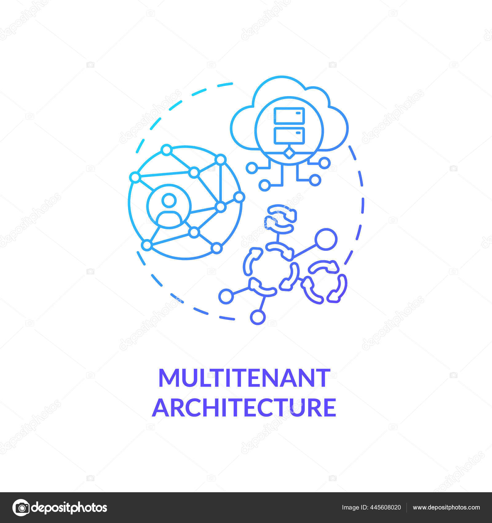 Multitenant Architecture Concept Icon Saas Advantage Idea Thin Line ...