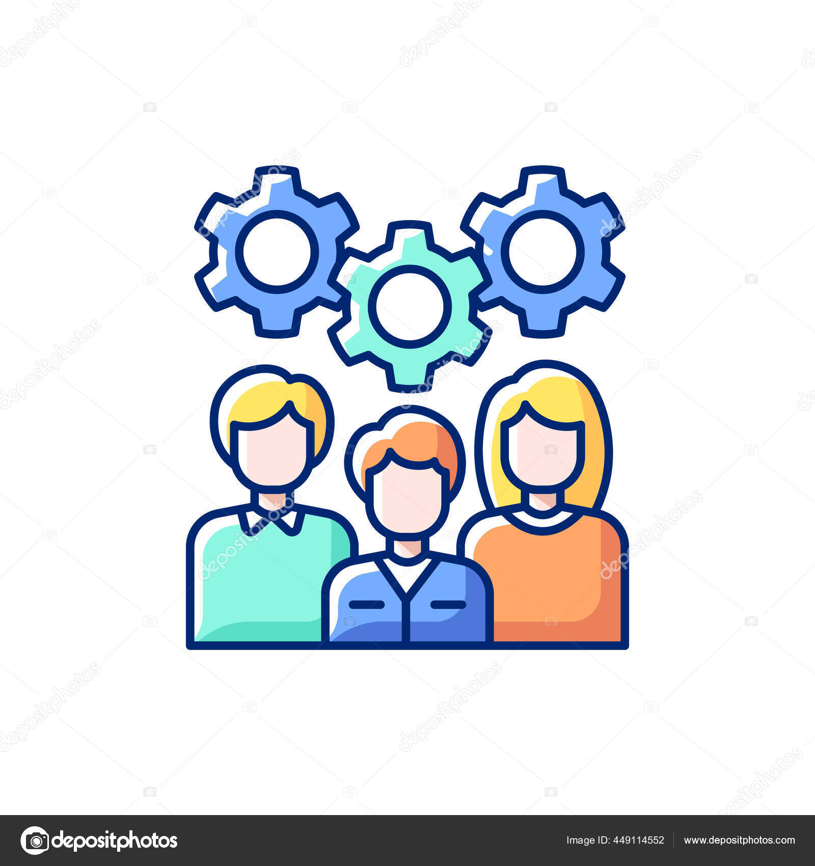 Staff Training Rgb Color Icon Workshop Icon Group People Generating ...