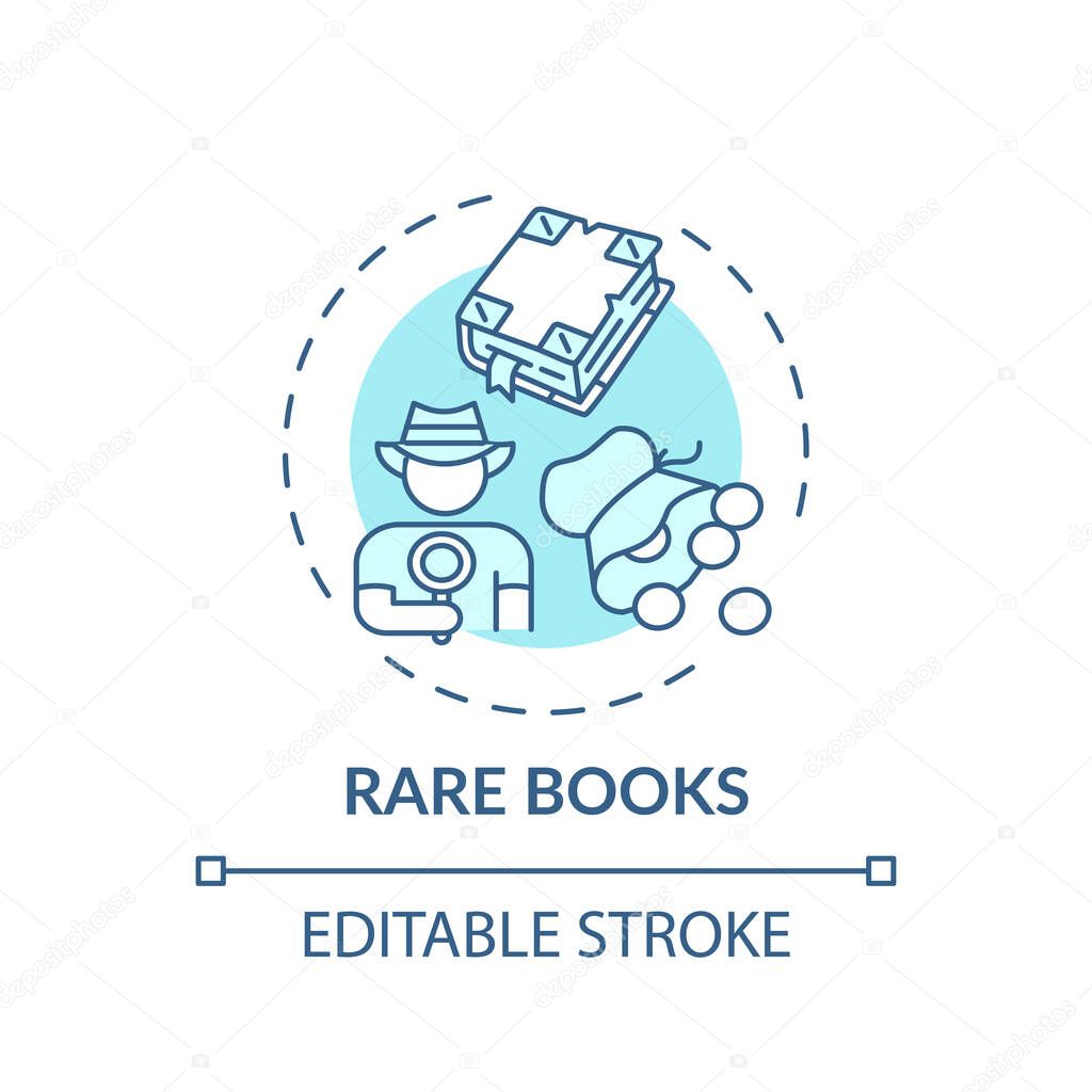 Icono de concepto de libros raros. Idea de categoría de biblioteca en ...