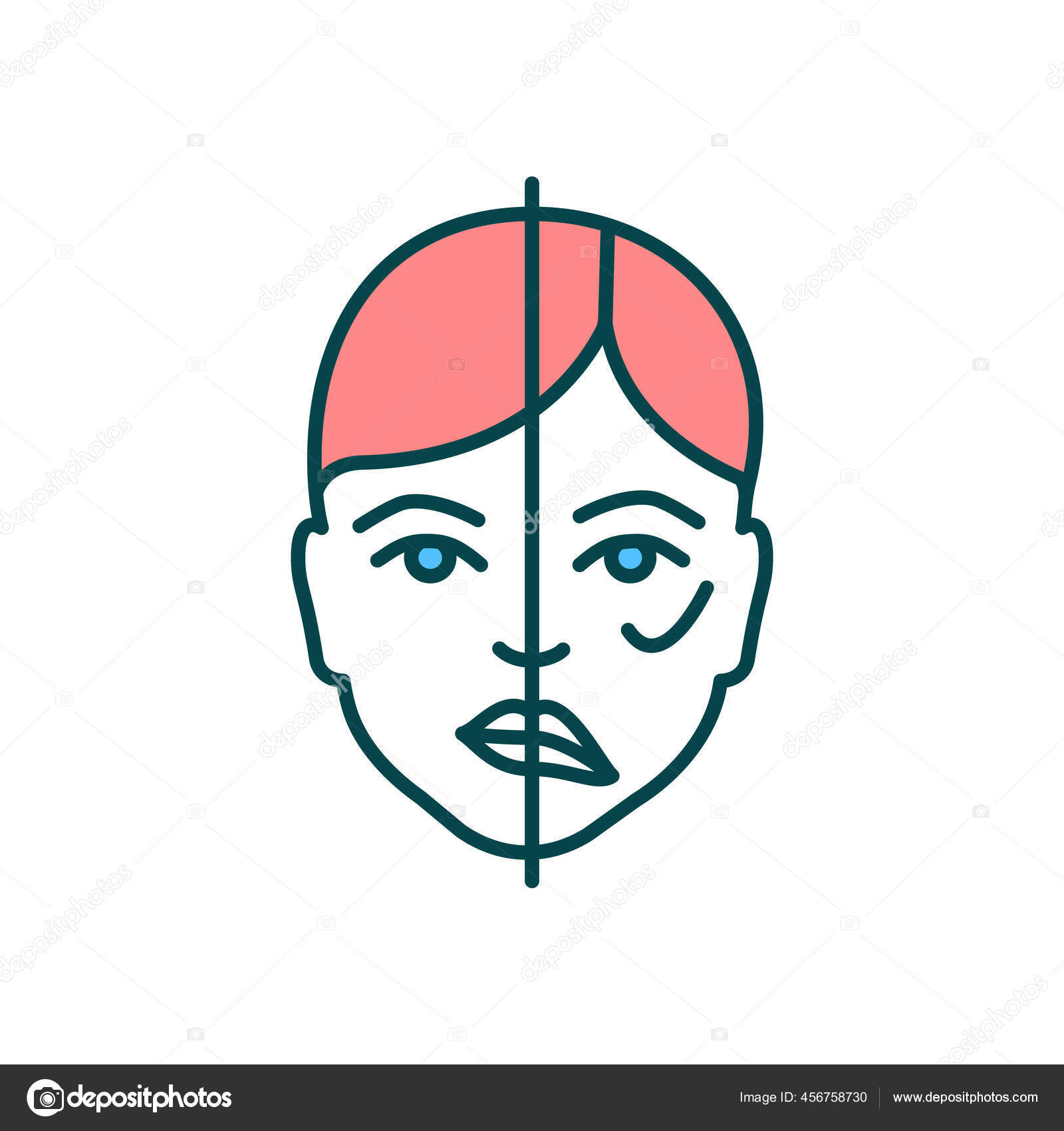 Face Paralysis Rgb Color Icon Brain Tumor Sign Muscles Moving Stock ...