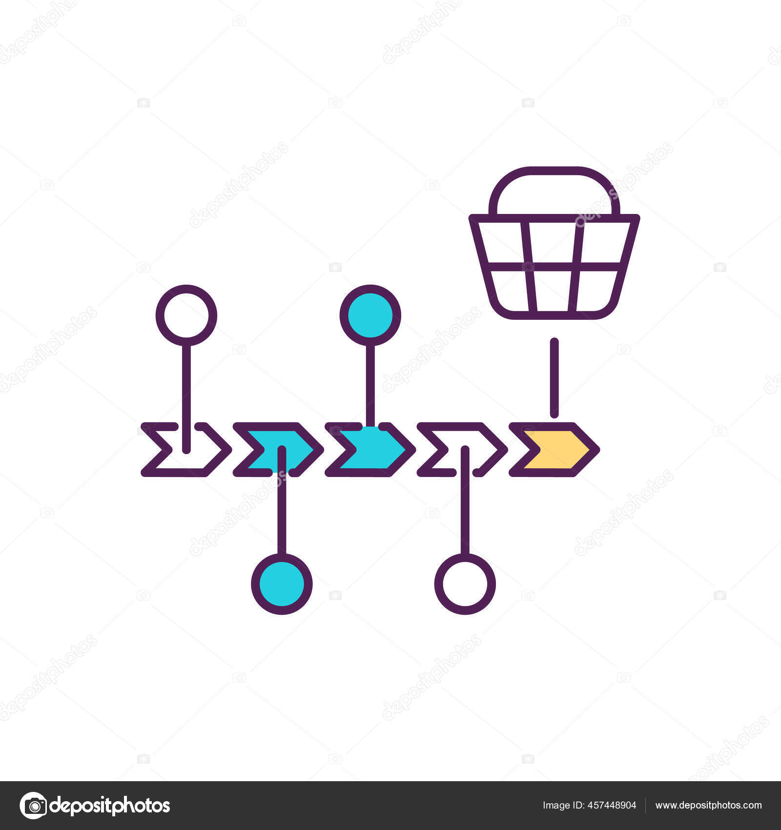 Image vectorielle Cartographie Parcours Client Icône Couleur Rvb ...