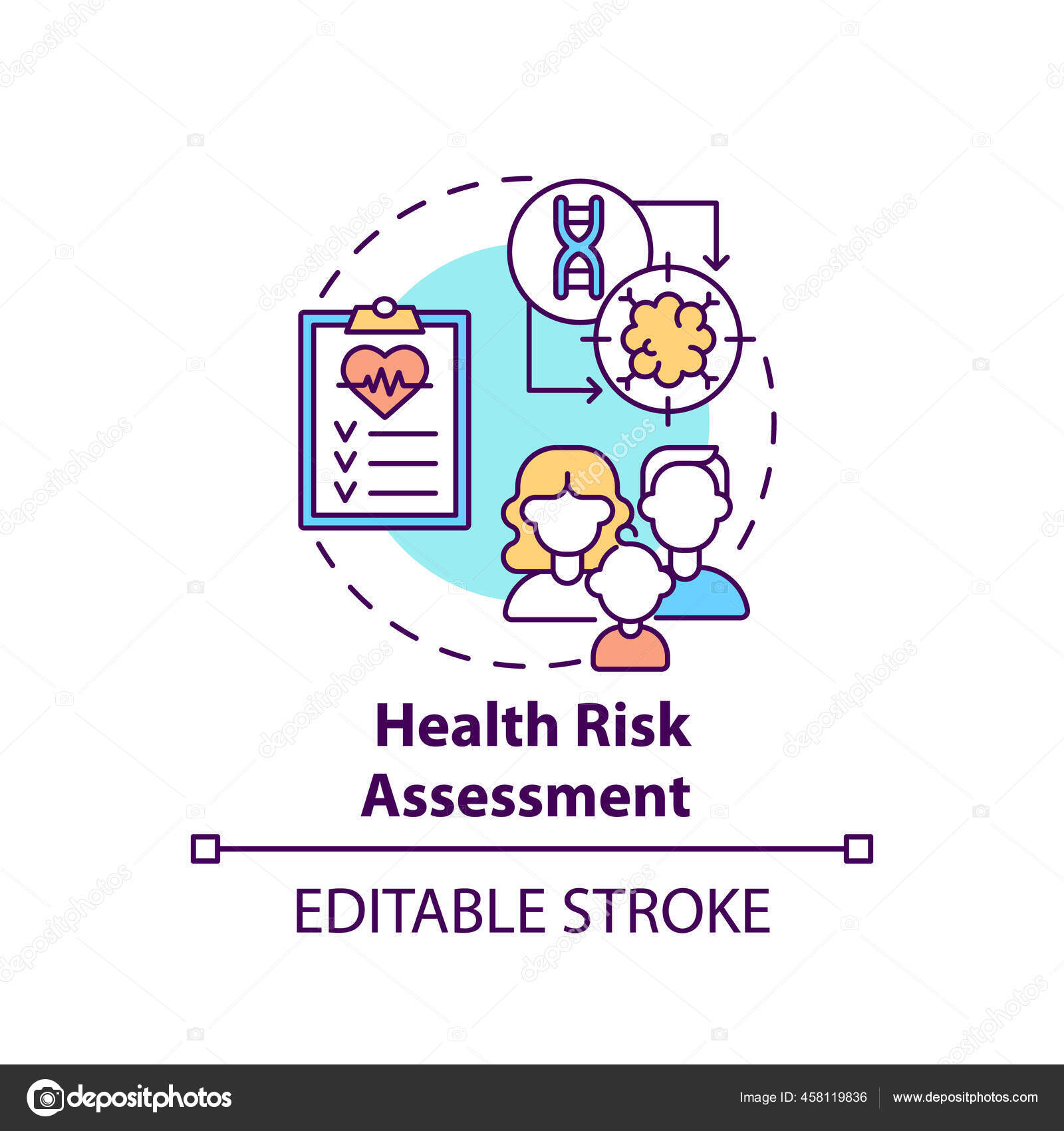 Health Risk Assessment Concept Icon Patient Diagnostics Checkup Disease ... Health Risk Assessment Concept Icon Patient Diagnostics Checkup Disease ...