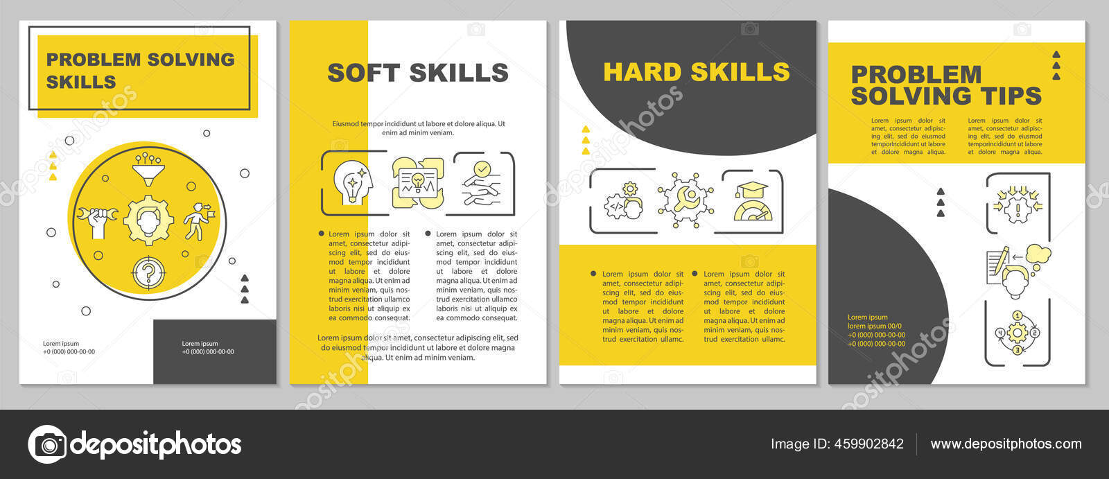 Problem Solving Tips Brochure Template Soft Hard Skills Flyer Booklet ...