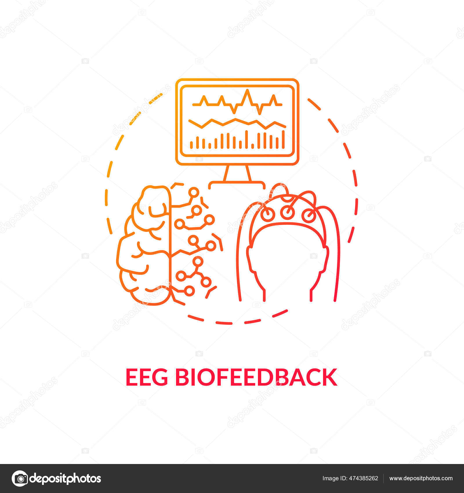 Eeg Biofeedback Concept Icon Addiction Treatment Methods Neurotherapy ...