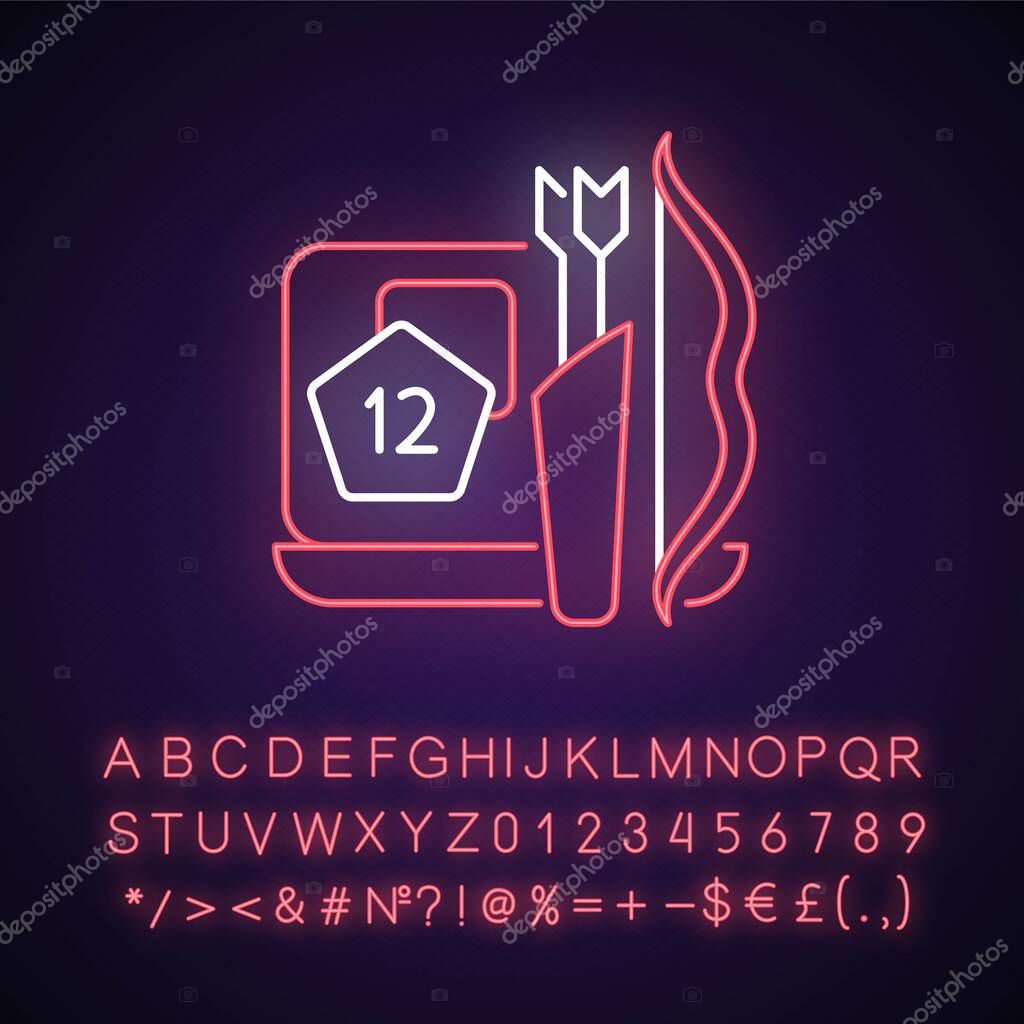 Juego de rol icono de luz de neón. Usuarios jugando papeles de ...