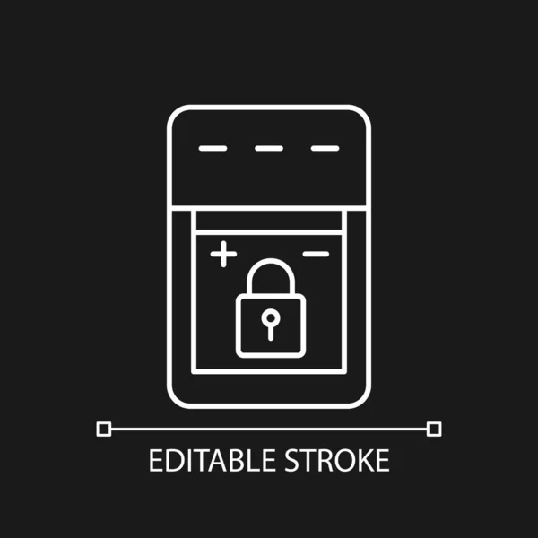 Ransomware Pixel Perfect White Linear Icon Dark Theme Malicious Program Stock Vector Image by ...