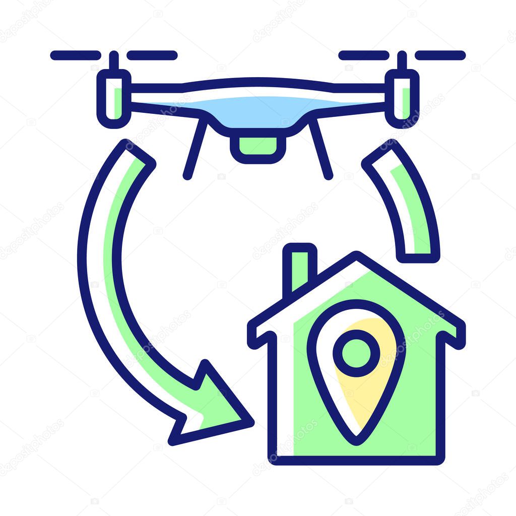 Volver a la función doméstica Icono de etiqueta manual de color RGB ...