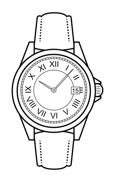 ᐈ Watch outline stock vectors, Royalty Free wrist watch outline icon ...