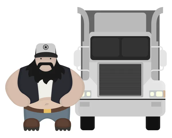ᐈ Trucker cartoon stock icon, Royalty Free trucker pictures | download ...