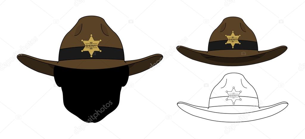 Old fashion sheriff hat — Stock Vector © bsd #75626803