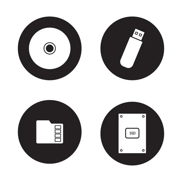 External hard drive icons set — Stock Vector © Ginko #8751393