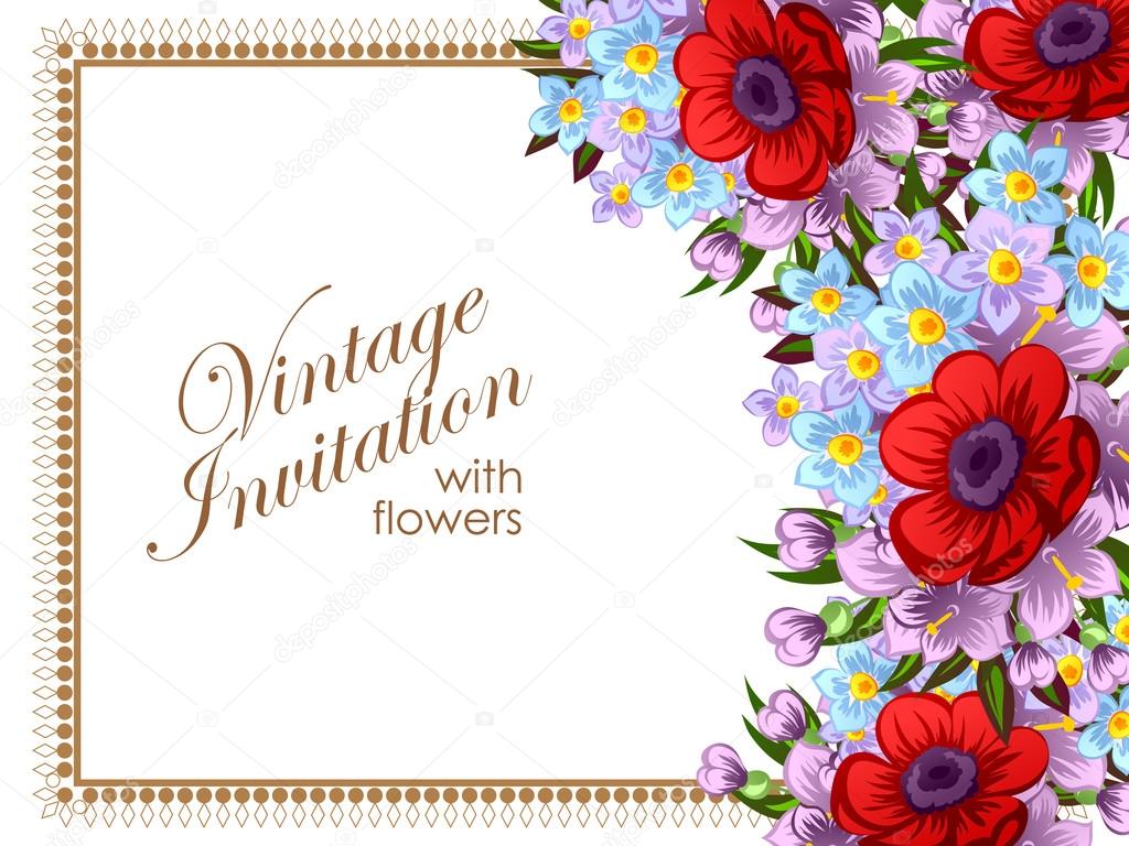 Red and violet flower design concept Stock Vector by ©All-about-Flowers ...