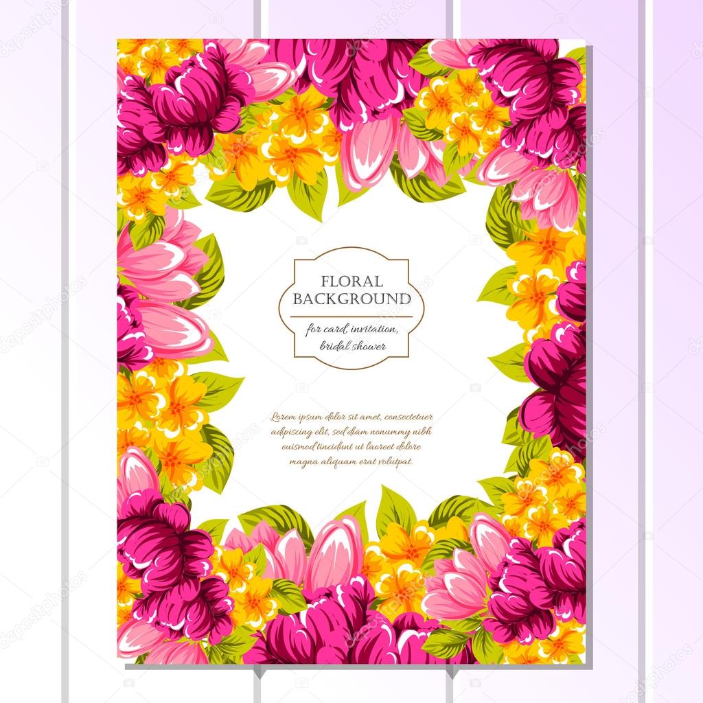 Color greeting wedding invitation card Stock Vector Image by ©All-about ...