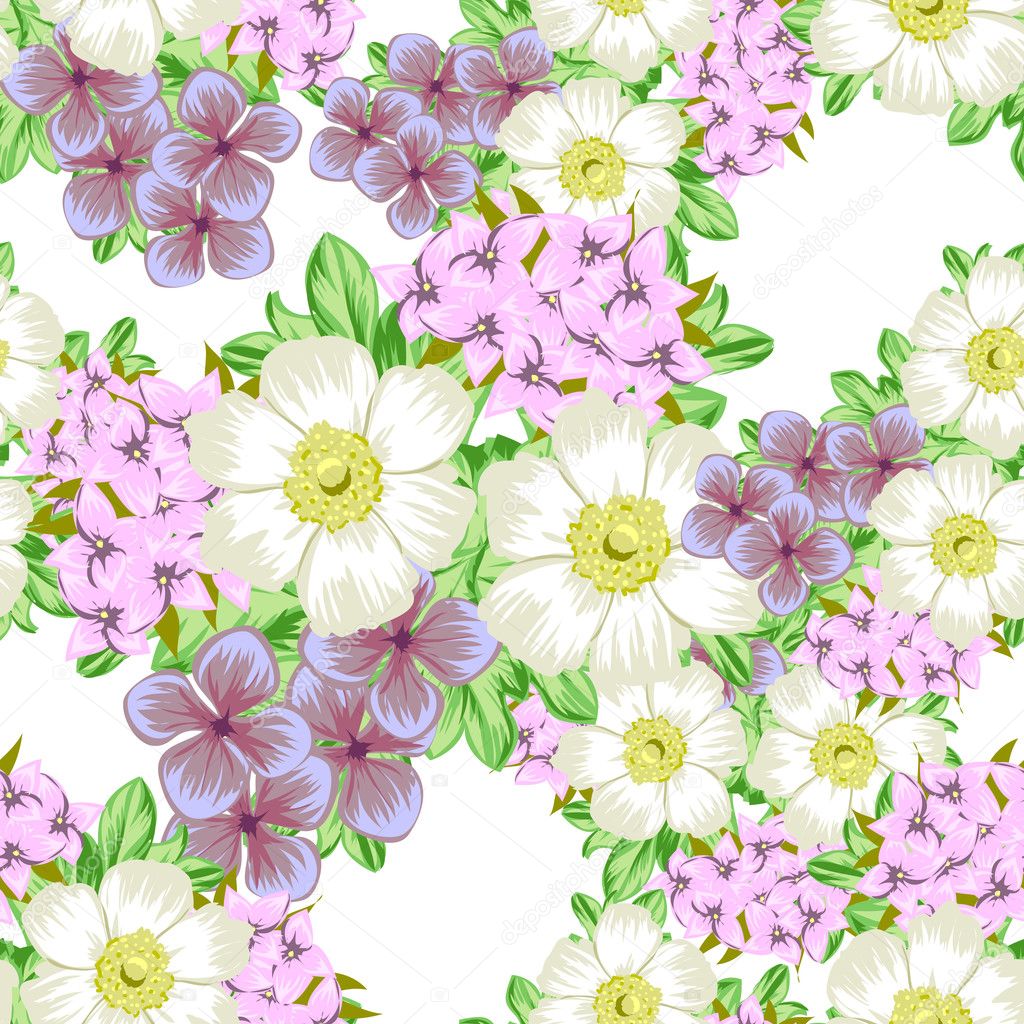 Flower pattern background Stock Vector Image by ©All-about-Flowers ...