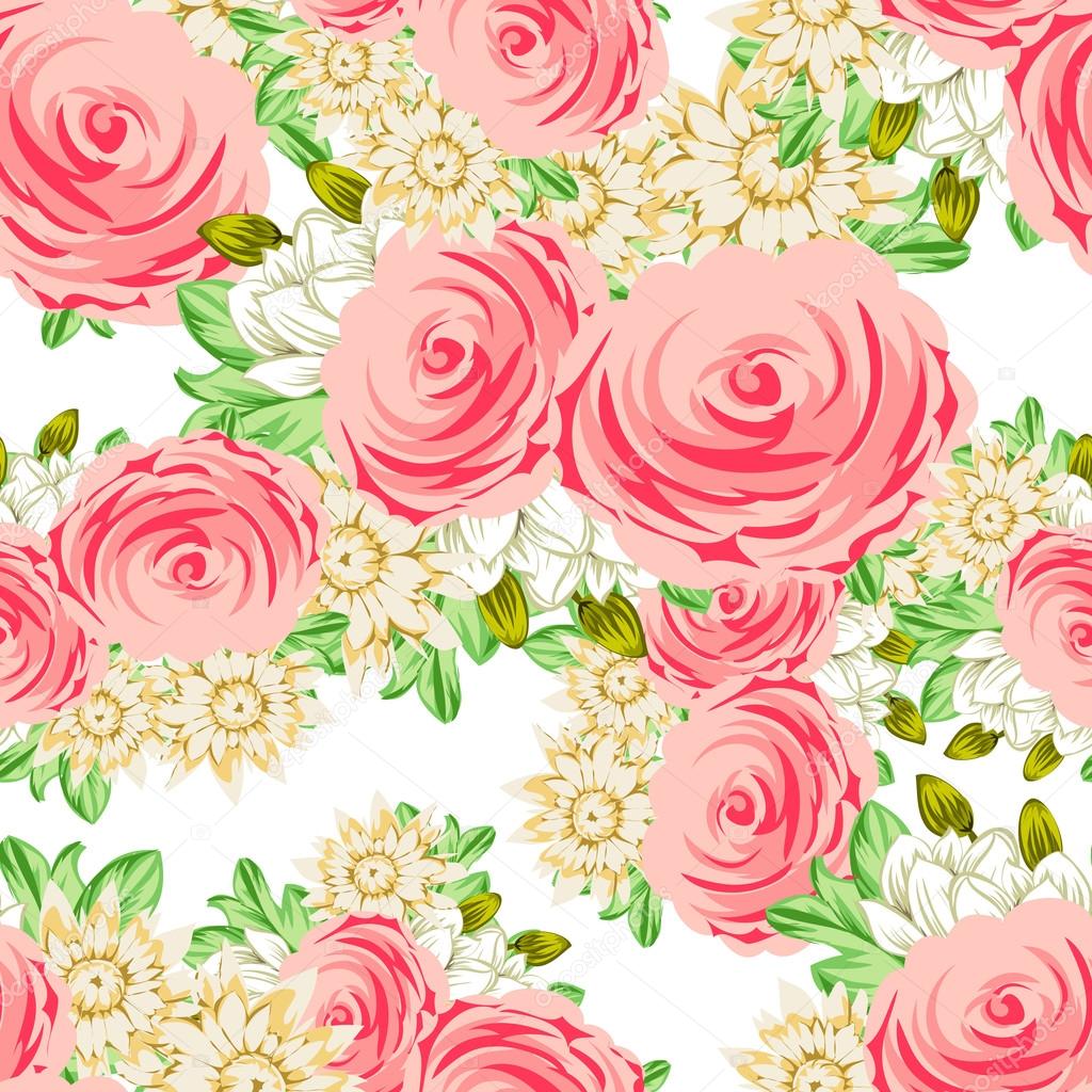 Flower pattern background Stock Vector Image by ©All-about-Flowers ...