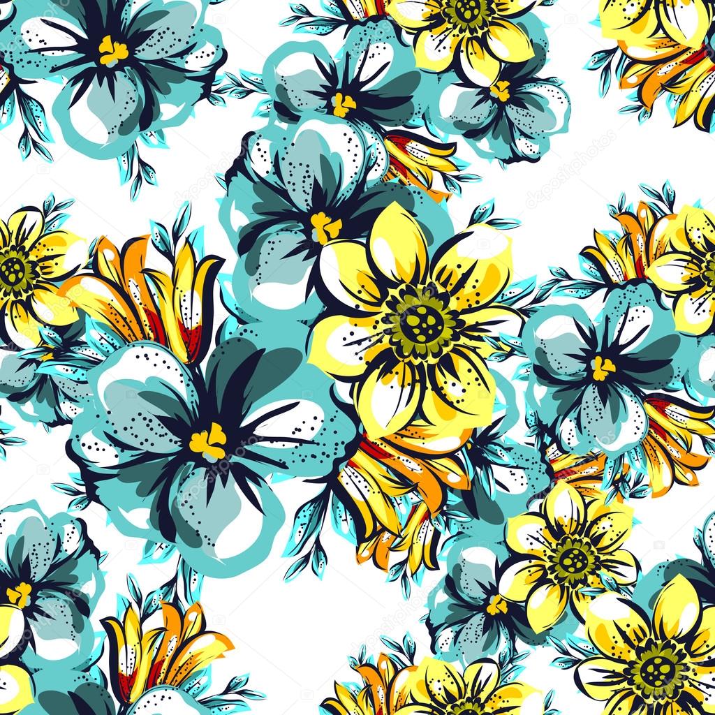 Flower pattern background Stock Vector by ©All-about-Flowers 111656390