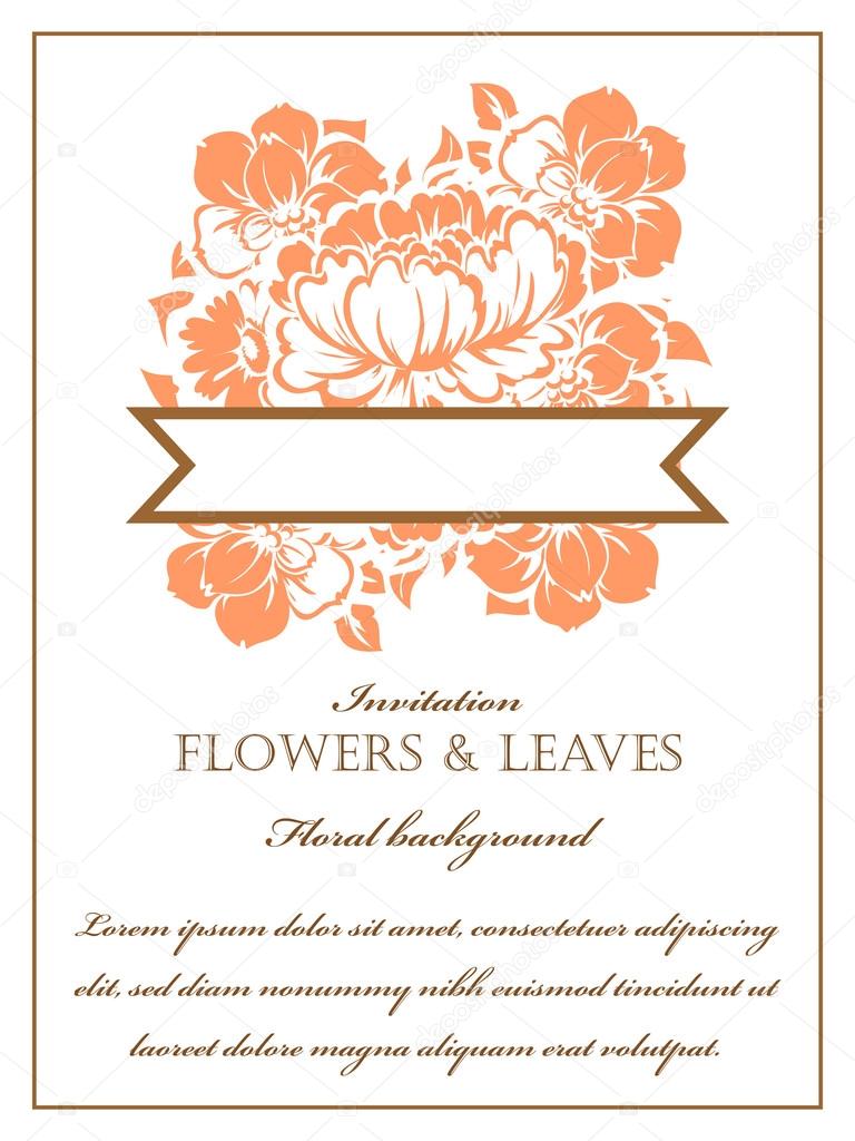 Wedding Invitation Card Stock Vector Image By ©all About Flowers 115809070