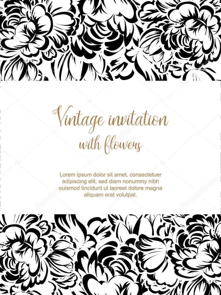 Vintage floral invitation card Stock Vector Image by ©All-about-Flowers ...