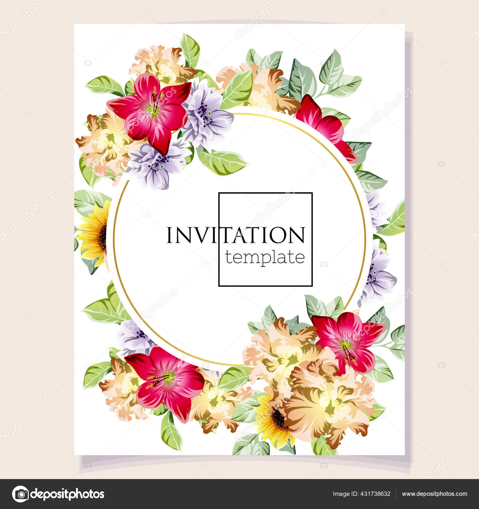Beautiful invitation card Stock Vector by ©All-about-Flowers 431738632