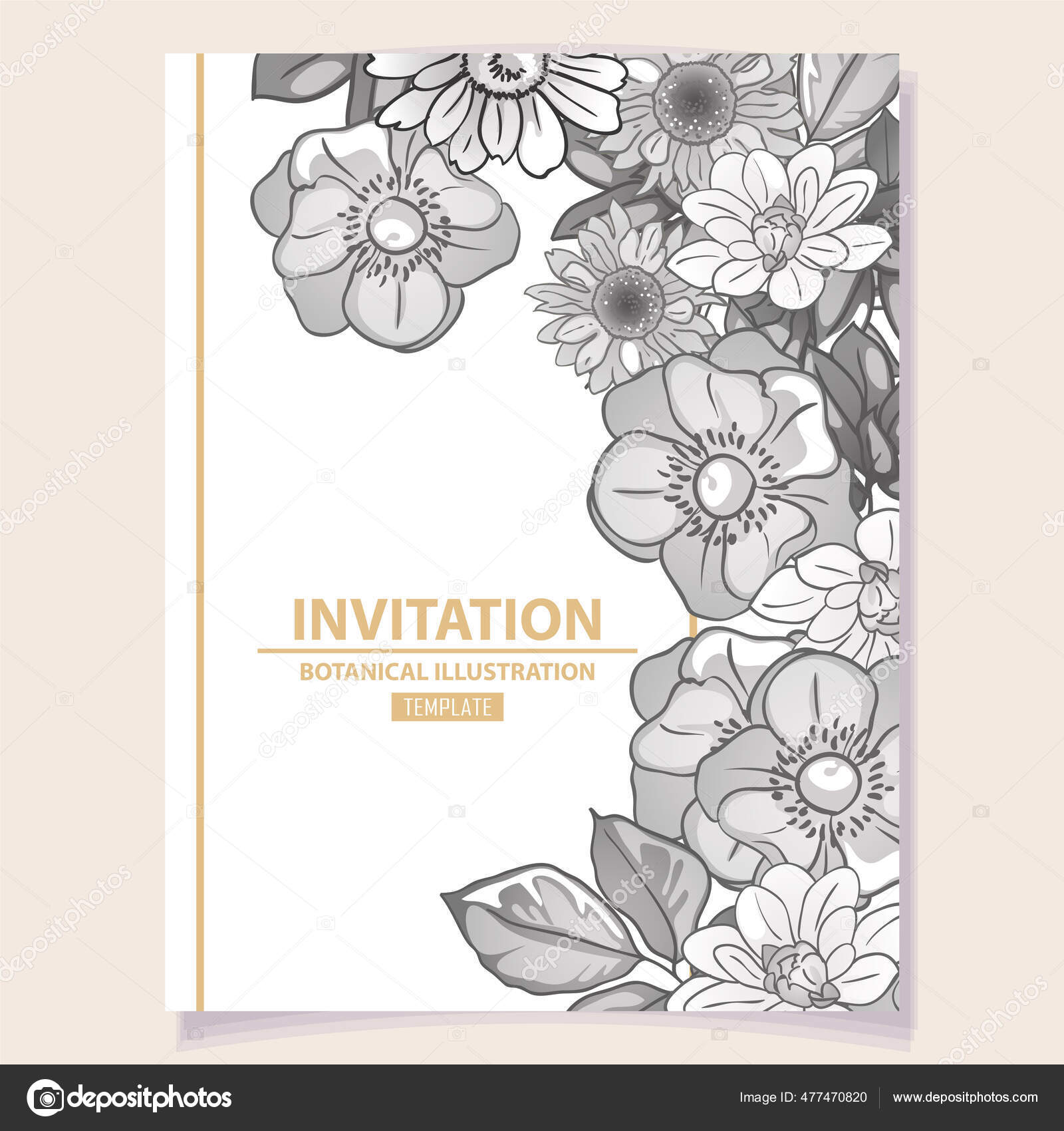 Black Golden Vector Card Template Stock Vector by ©All-about-Flowers ...