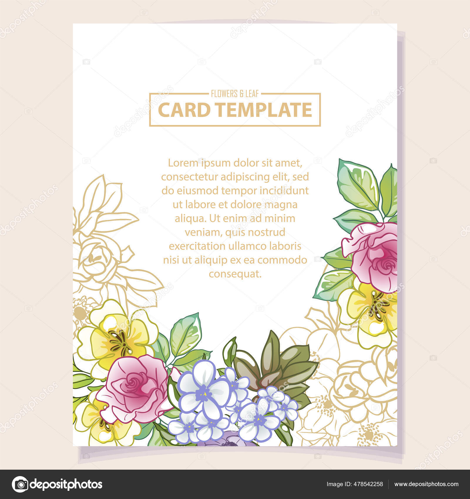 Floral Background Invitation Card Banner Poster Flyer Stock Vector ...