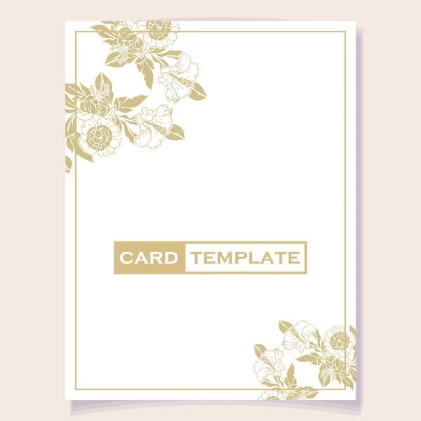 Floral Template Invitation Card Background Vector Illustration Stock ...