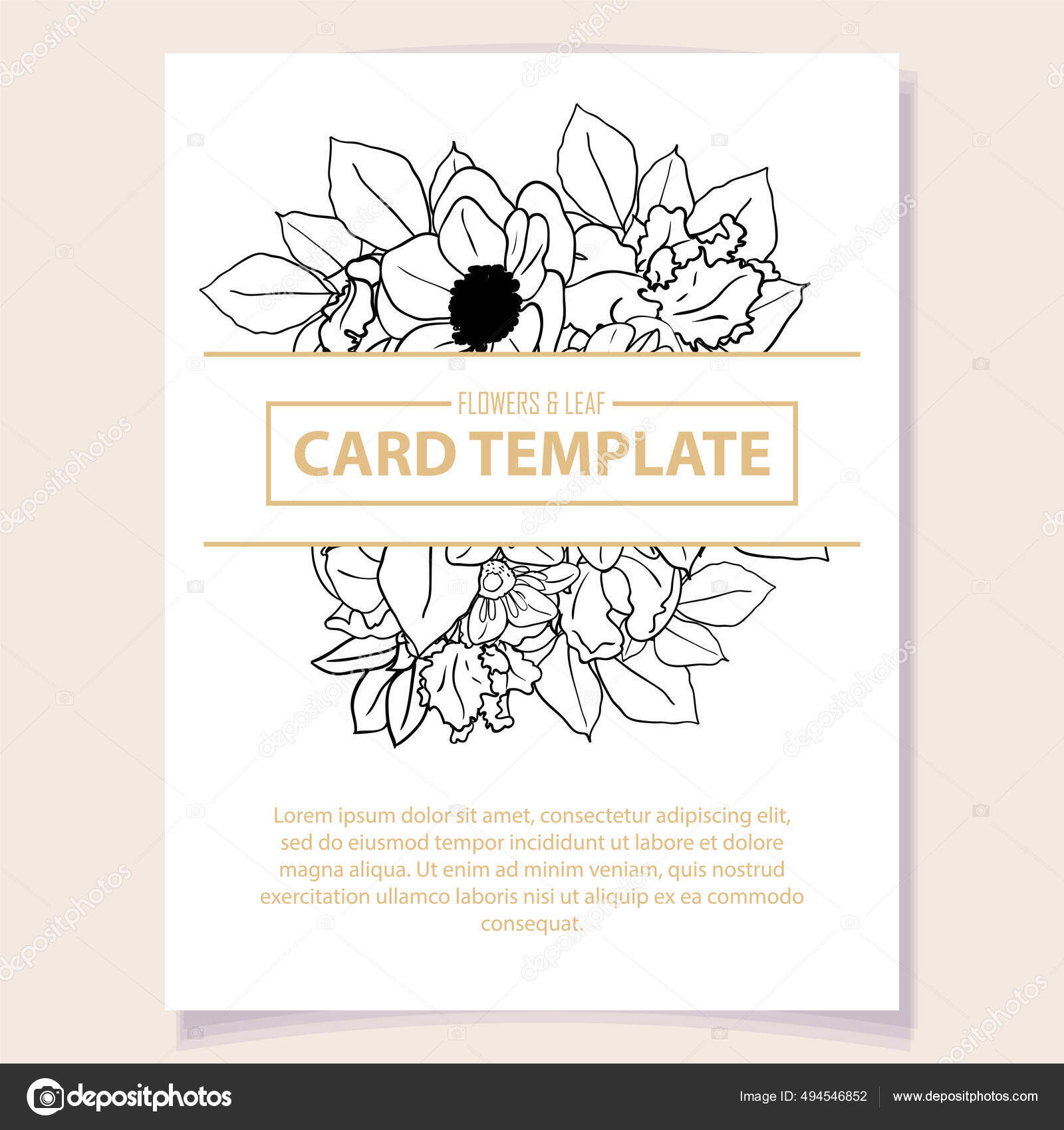 Beautiful Floral Card Background Vector Illustration Stock Vector by ...