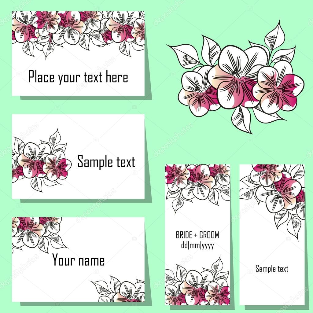 Flower background cards Stock Vector by ©All-about-Flowers #60926441
