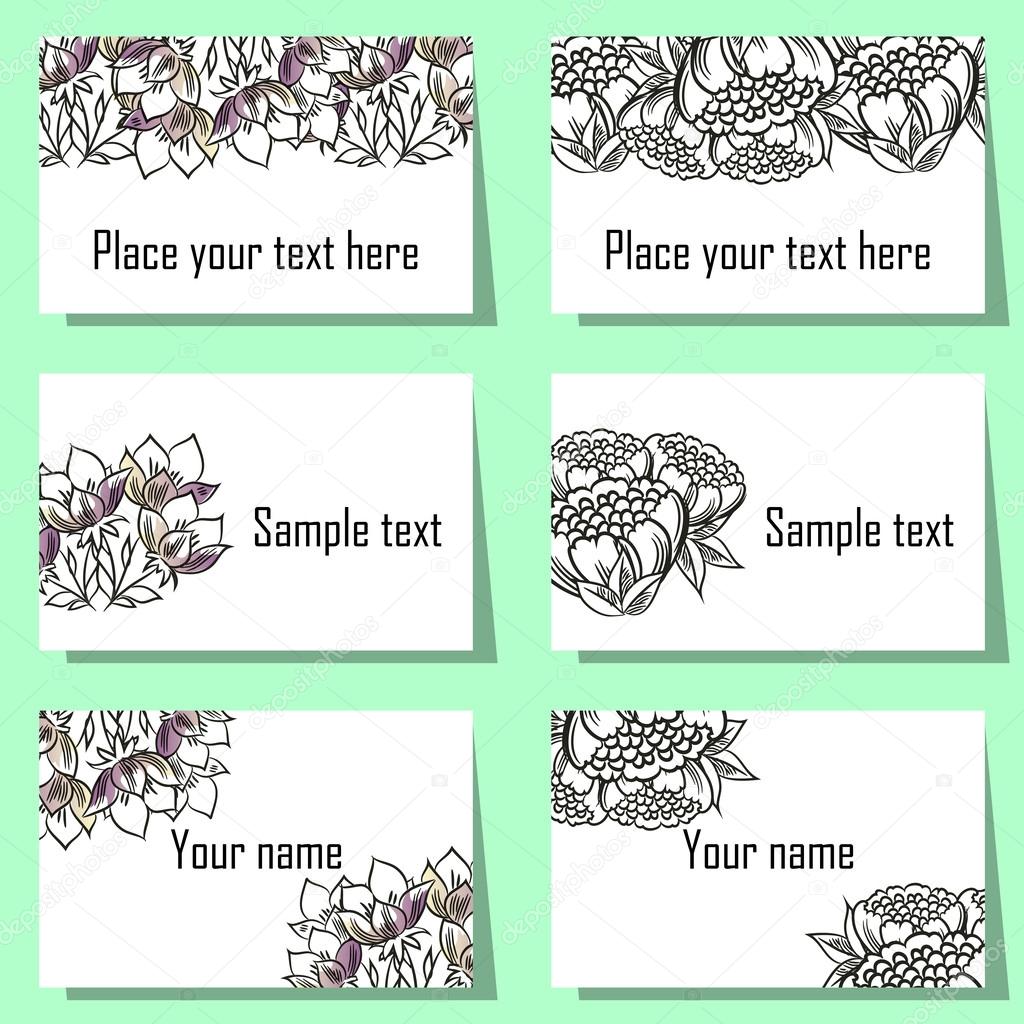 Flower background cards Stock Vector by ©All-about-Flowers 60926643