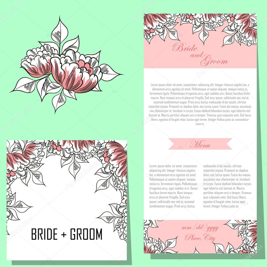 Wedding invitation cards Stock Vector Image by ©All-about-Flowers #60927083