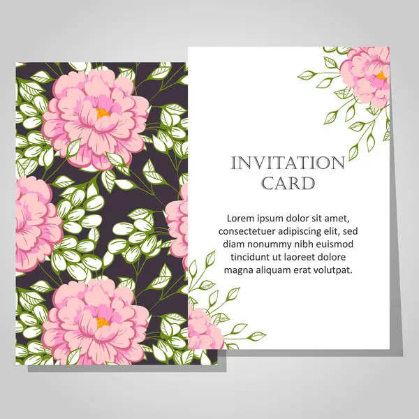 Beautiful invitation card Stock Vector by ©All-about-Flowers 64101097