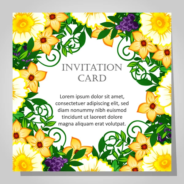 Beautiful invitation card Stock Vector by ©All-about-Flowers 64105119