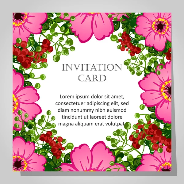 Beautiful invitation card Stock Vector by ©All-about-Flowers 64101971