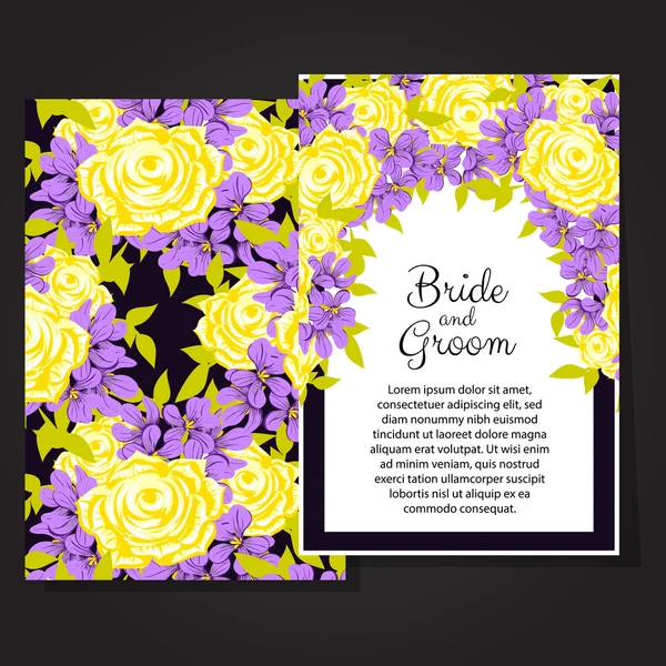 Wedding invitation card Stock Vector by ©All-about-Flowers 64103709