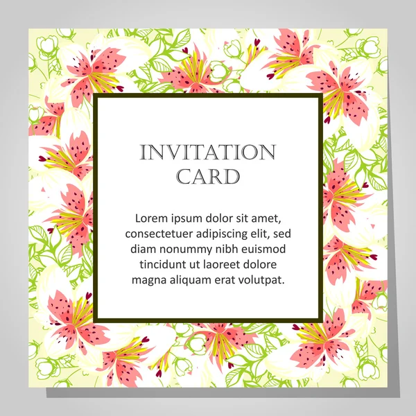 Beautiful invitation card Stock Vector by ©All-about-Flowers 64103589