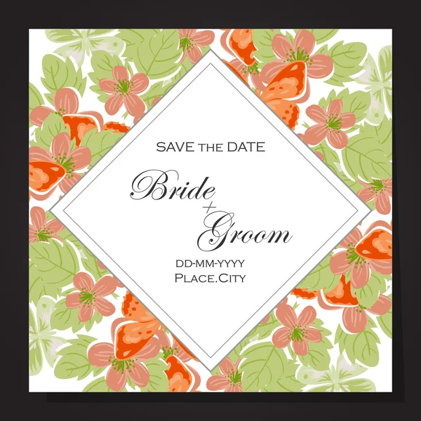 Wedding invitation card Stock Vector by ©All-about-Flowers 64103799