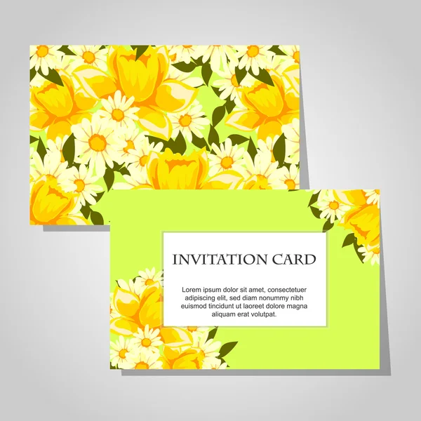 Beautiful invitation card Stock Vector by ©All-about-Flowers 64104191