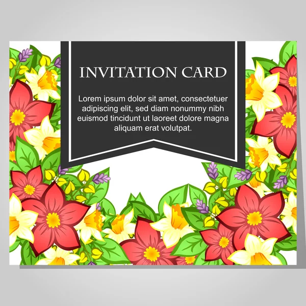 Beautiful invitation card Stock Vector by ©All-about-Flowers 64106345