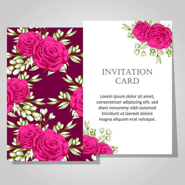 Beautiful invitation card Stock Vector by ©All-about-Flowers 64105673