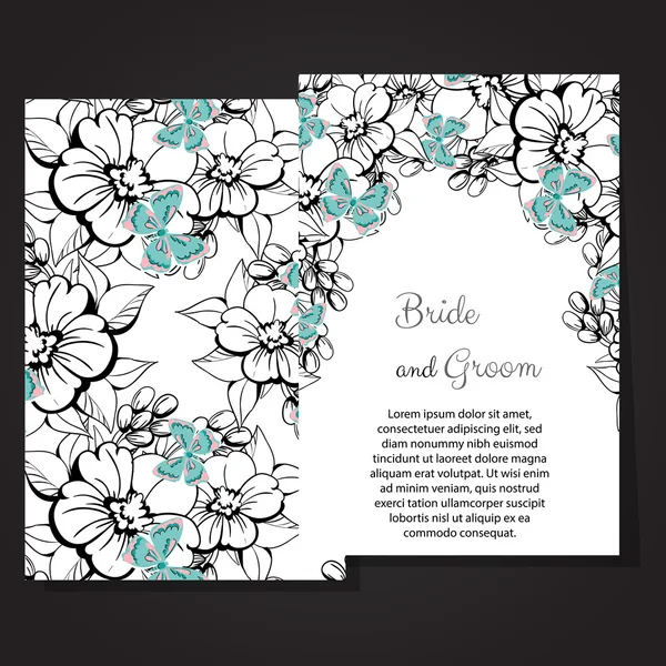 Wedding invitation card Stock Vector by ©All-about-Flowers 64103709